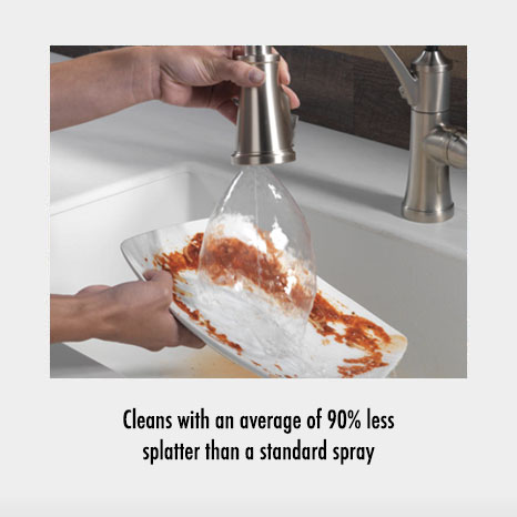 Splatter-Reducing Faucet ShieldSpray® Technology | Delta Faucet