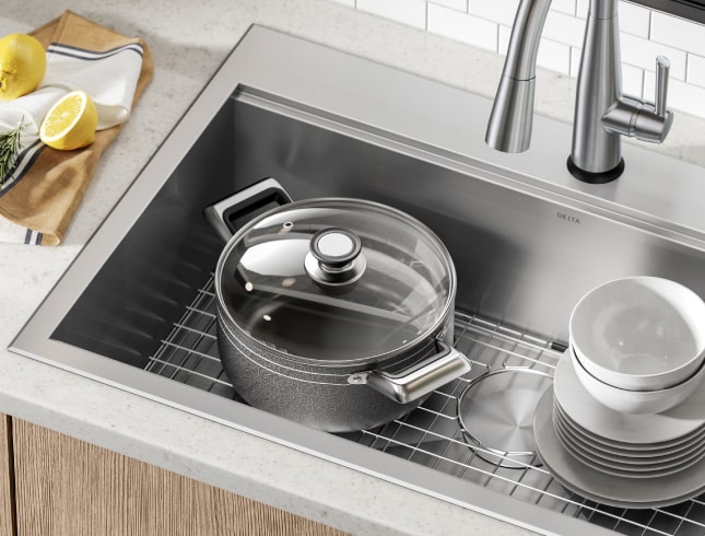 Rivet Workstation Sink Collection | Delta Faucet